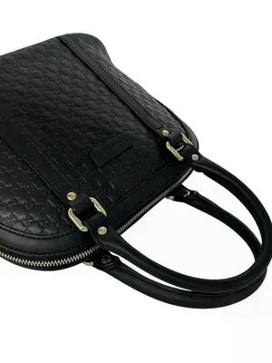 Gucci 2016-2026 Mini Microguccissima Dome Satchel - Black