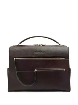 PIQUADRO Patricia Grained Leather Laptop Bag