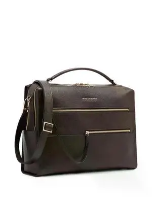 PIQUADRO Patricia Grained Leather Laptop Bag