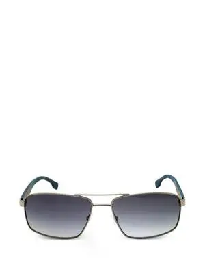 BOSS Rectangle Frame Sunglasses - Silver