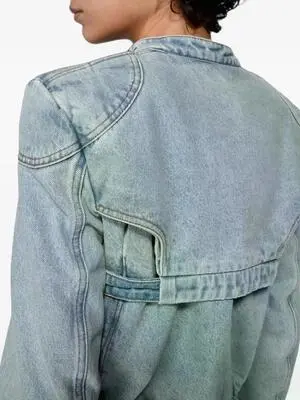 SRVC STUDIO Zip-fastening Cut-out Denim Jacket