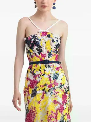 GEMY MAALOUF Sequin-embellished Corset Top - Neutrals