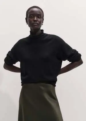 ME+EM High Neck Relaxed Cashmere Sweater - Black