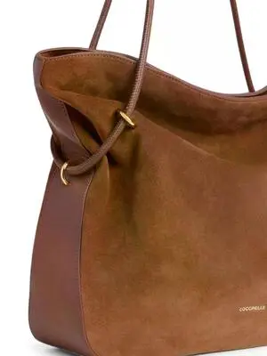 COCCINELLE Suede Shoulder Bag With Gold-tone Hardware