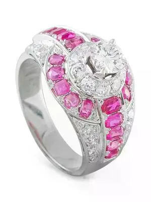 LB EXCLUSIVE Ruby And Diamond Ring - Silver