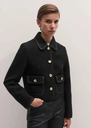 ME+EM Cropped Bouclé Jacket