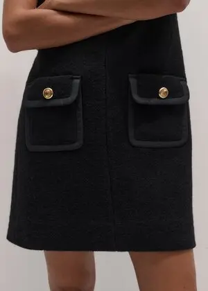 ME+EM Mini Shift Dress With Gold Button Detail