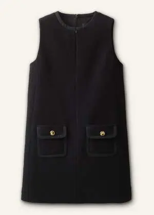 ME+EM Mini Shift Dress With Gold Button Detail