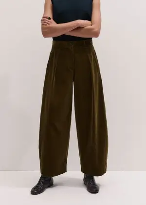 ME+EM Pleated Barrel Trousers