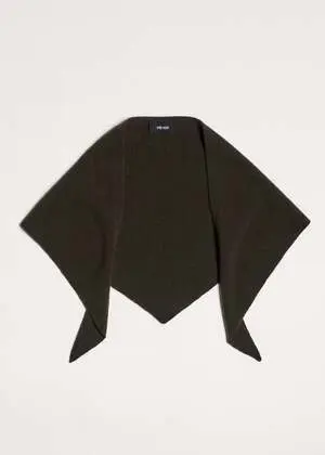 ME+EM Cashmere Shrunken Triangle Scarf Green
