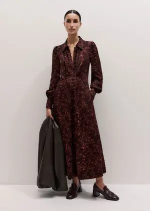 ME+EM Whimsical Bulbs Print Maxi Dress