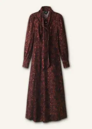 ME+EM Whimsical Bulbs Print Maxi Dress