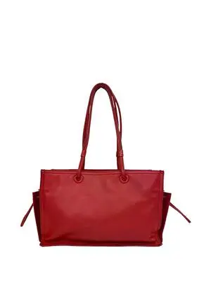 Loewe Studded Crown Leather Tote Bag - Red