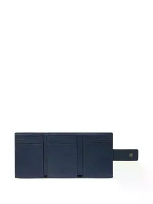 PIQUADRO Trifold Leather Wallet - Blue