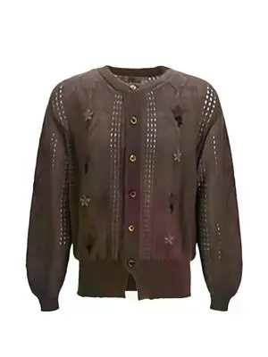 MAGLIANO Open-knit Cardigan With Flower Embroidery