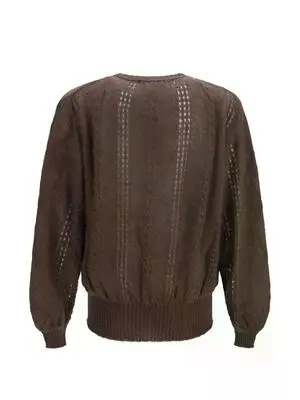 MAGLIANO Open-knit Cardigan With Flower Embroidery