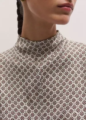 ME+EM High Neck Floral Top