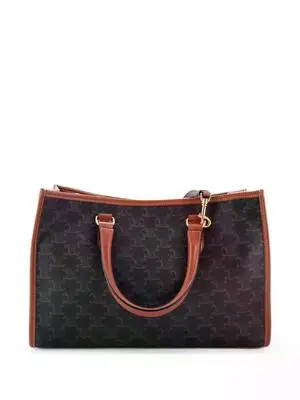 Celine Horizontal Cabas Triomphe Coated Canvas Mini Tote Bag