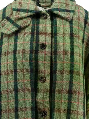 Chloé Check-pattern Button-down Cape Coat