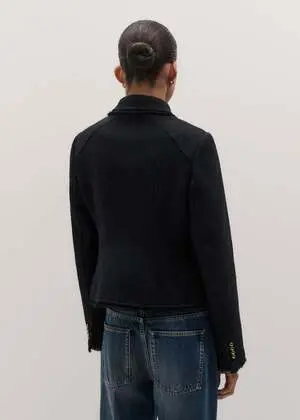 ME+EM Textured Peplum Jacket