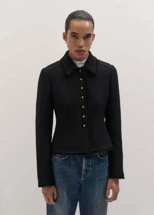 ME+EM Textured Peplum Jacket