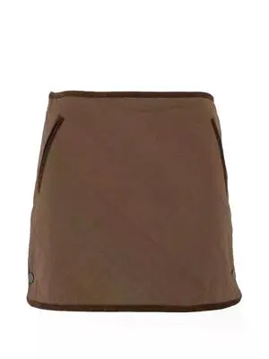 ELEH Quilted Corduroy-trim Mini Skirt
