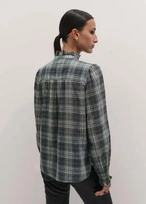 ME+EM Cotton Voile Blouse - Green Multi