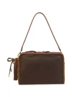 LA CARRIE Logo-plaque Tassel Shoulder Bag - Brown
