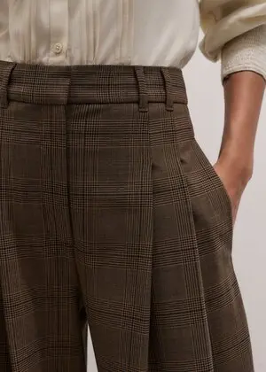 ME+EM Icon Check Wide-leg Trousers