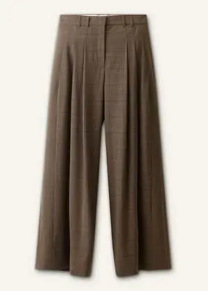 ME+EM Icon Check Wide-leg Trousers