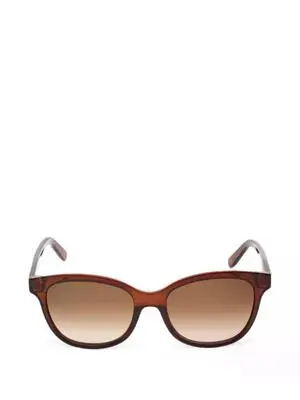 FERRAGAMO Oval Frame Sunglasses - Brown