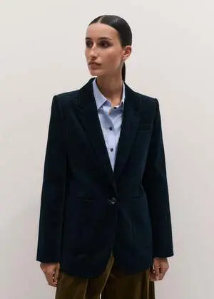ME+EM Patch Pocket Sharp Shoulder Blazer