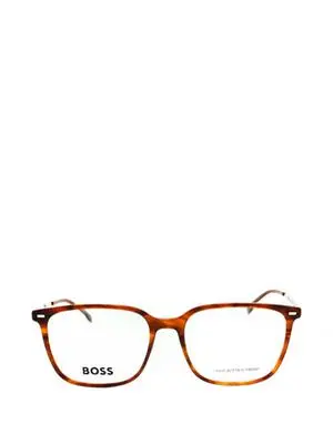 BOSS Tortoiseshell-effect Rectangle-frame Glasses - Brown