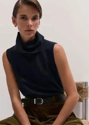 ME+EM Merino High Neck Vest