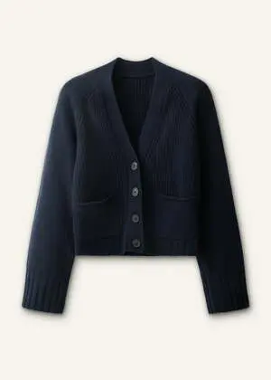 ME+EM Merino Cashmere V-neck Cardigan