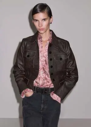 ME+EM Ornate Paisley Print Frill Blouse With Tie Detail
