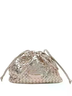 LA CARRIE Woven Cross Body Bag - Gold