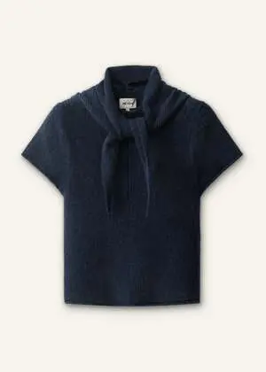 ME+EM Responsible Alpaca Half Zip Baby Tee + Scarf