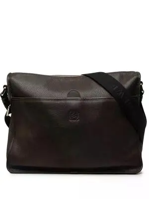 Loewe 2011 Anagram Leather Messenger Bag Crossbody Bag