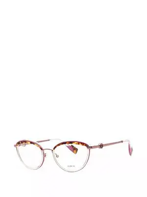 Furla Tortoiseshell-effect Oval-frame Glasses