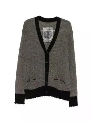 ZIGGY CHEN Distressed-effect Knitted Cardigan