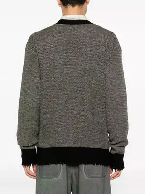 ZIGGY CHEN Distressed-effect Knitted Cardigan