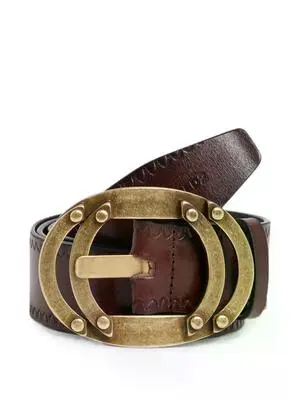 Dsquared2 Zigzag-stitch Oval Buckle Belt
