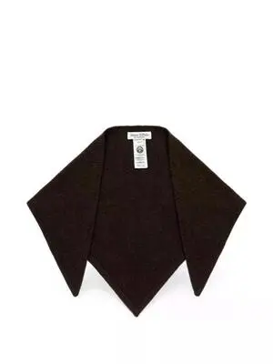 Marc O'polo Logo-patch Knitted Beanie Hat And Neckerchief Set - Brown