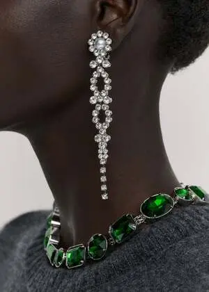 ME+EM Diamante Drop Earrings