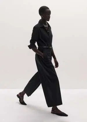 ME+EM Exaggerated Taper Jumpsuit - Black