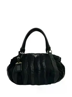 Prada Tessuto Nappa Waves Handbag - Black