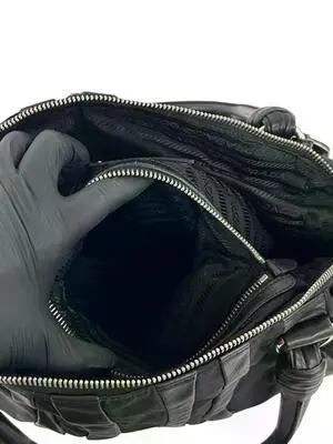 Prada Tessuto Nappa Waves Handbag - Black