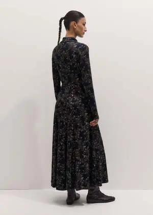 ME+EM Whimsical Bulbs Print Maxi Dress