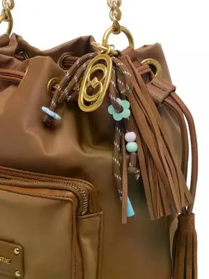 LA CARRIE Dark Wave Bucket Bag - Brown